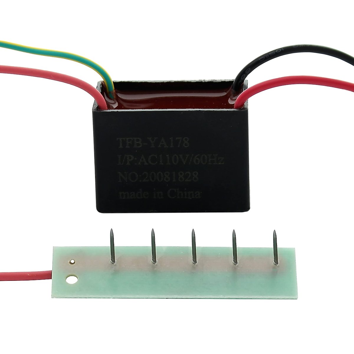 Shopcorp 110-120VAC Variable Density Negative Ion Generator Module – Air Ionizer with Micro Needles Stainless Steel Pin for Static Grass Applicators and Other Devices