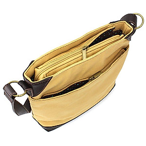 Chala Handbags Safari Horse Canvas Crossbody Bag Purse, Horse Lover (Brown)