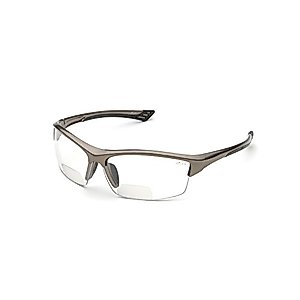 Delta Plus - WELRX350C30 RX-350C 3.0 Diopter Bifocal Safety Glasses, Metallic Brown Frame/Clear Lens