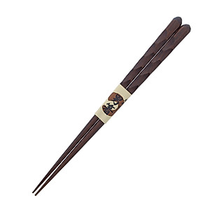 Ishida Chopsticks, Made in Japan, For Men, Thick, Random Carved, 1.5 inches (23.5 cm), Wooden (Natural Wood), Lacquer, Corner Point, 9.3 inches (23.5 cm)