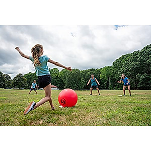 Wicked Big Sports Little Kids Kickball-Supersized Kickball Outdoor Sport Tailgate Backyard Beach Game Fun for All, Original Version, red