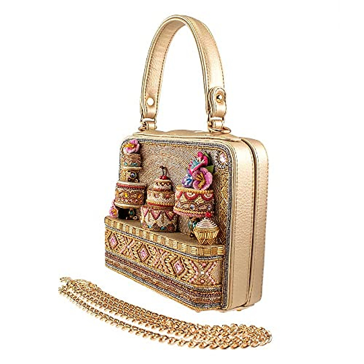 Mary Frances Sugar on Top Beaded Cake Shop Top Handle Handbag, Multi