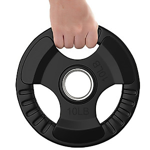 Elevens Bumper Plates Olympic Rubber Weight Plate Set 10/25LB 2-Inch Steel Insert for Olympic Bars for Strength Training, Weightlifting and Crossfit, 1 Pcs