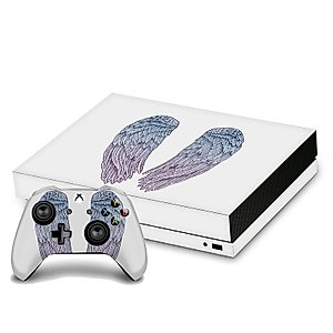 Head Case Designs Officially Licensed Rachel Caldwell Angel Wings Art Mix Vinyl Sticker Gaming Skin Decal Cover Compatible With Xbox One X Console and Controller Bundle