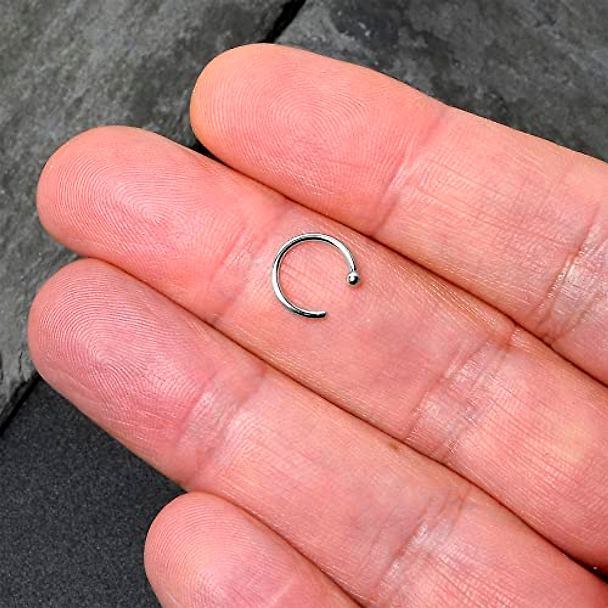 Body Candy Nose Hoops 14k Gold White Gold Nose Ring Piercing Jewelry 18 Gauge 5/16"