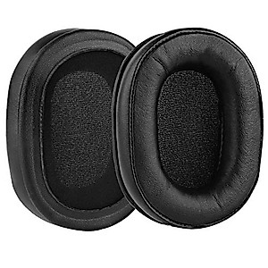 Geekria QuickFit Replacement Ear Pads for Audio-Technica ATH-MSR7 MSR7NC MSR7BK MSR7GM Headphones Earpads, Headset Ear Cushion Repair Parts (Black)