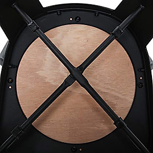 HAOBO Home 24" High Back Barstools Metal Stool with Wooden Seat [Set of 4] Counter Height Bar Stools, Matte Black