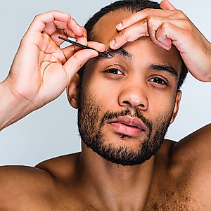 Gentlehomme Tweezer for Men's Eyebrows & Beard - Professional Stainless Steel - Precise for Facial Hair & Eyebrows