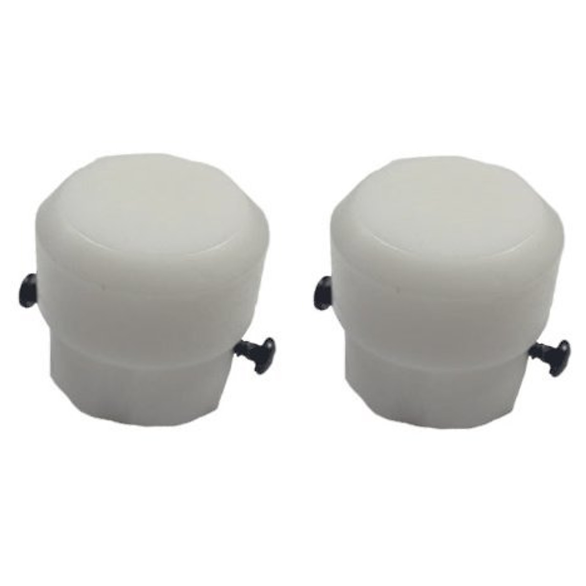 Plastic Tips for Razor Crazy Cart - Premium White Plastic Post (Set of 2) for the Razor Crazy Cart Stabilizing Post - Heavy Duty Factory Original Replacement Spare Parts for Crazy Cart XL