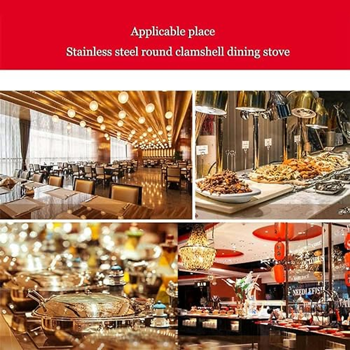 6 Quart Gold Accented Oval Chafing Dish, Full Size Stainless Steel Chafer and Buffet Food Warmers Sets Tray Buffet Catering for Banquets Party (1)