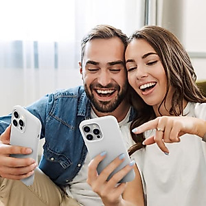 HAEWON Silicone Magnetic Case for iPhone 14 Pro Max, Compatible with Magsafe, Comfort Phone Cover with Microfiber Lining [MIL-Grade Drop Protection] for iPhone 14 Pro Max 6.7" (White)