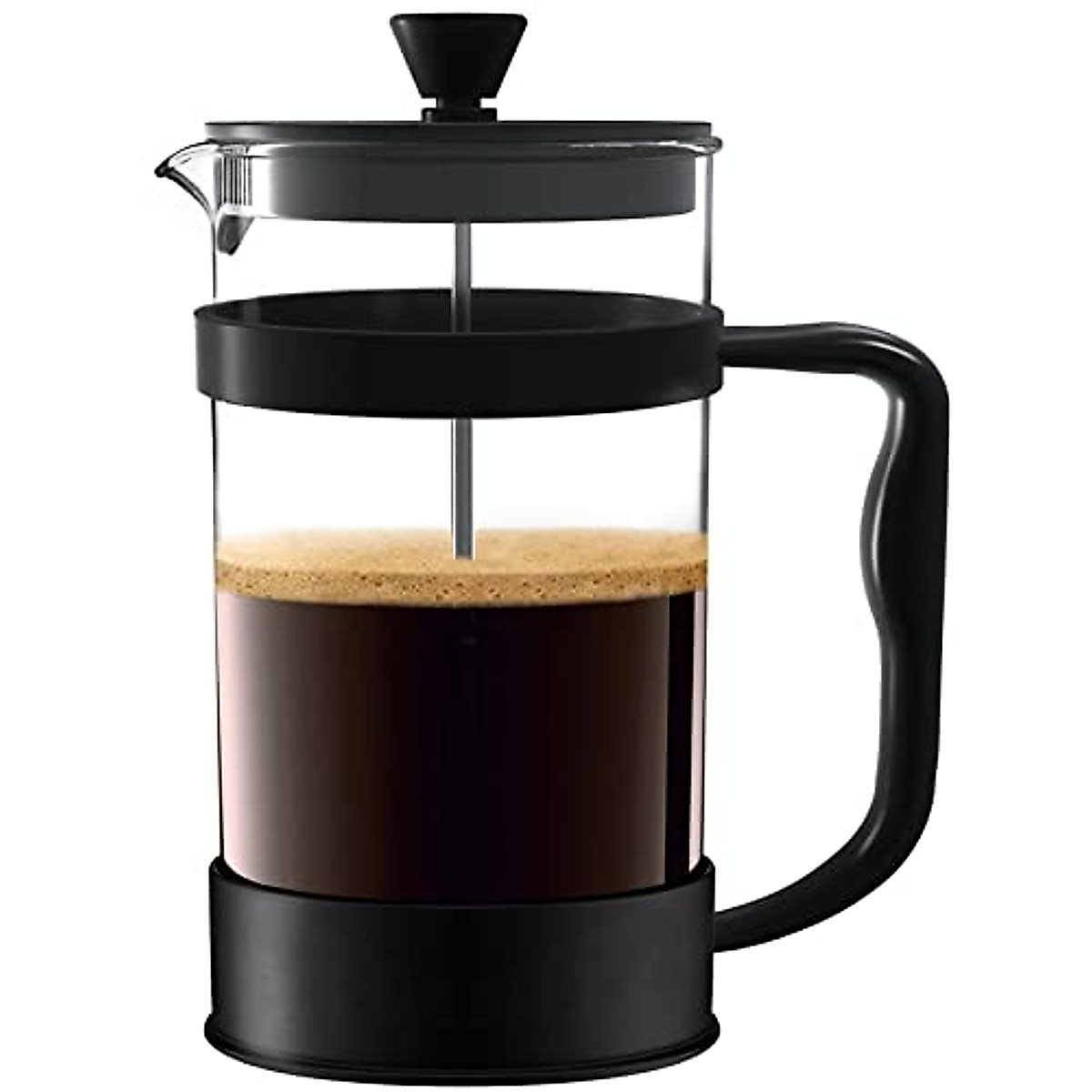 Utopia Kitchen 51 Ounce French Press Espresso and Tea Maker with Triple Filters, Stainless Steel Plunger and Heat Resistant Borosilicate Glass - Black