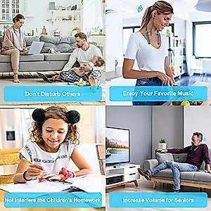 BANIGIPA Bluetooth Headphones Earbuds for TV Watching, Wireless 40ms FastStream Headset Earphones with Mic for Phones, Compatible for Bluetooth Transmitter, 16Hrs Playtime, No Audio Delay