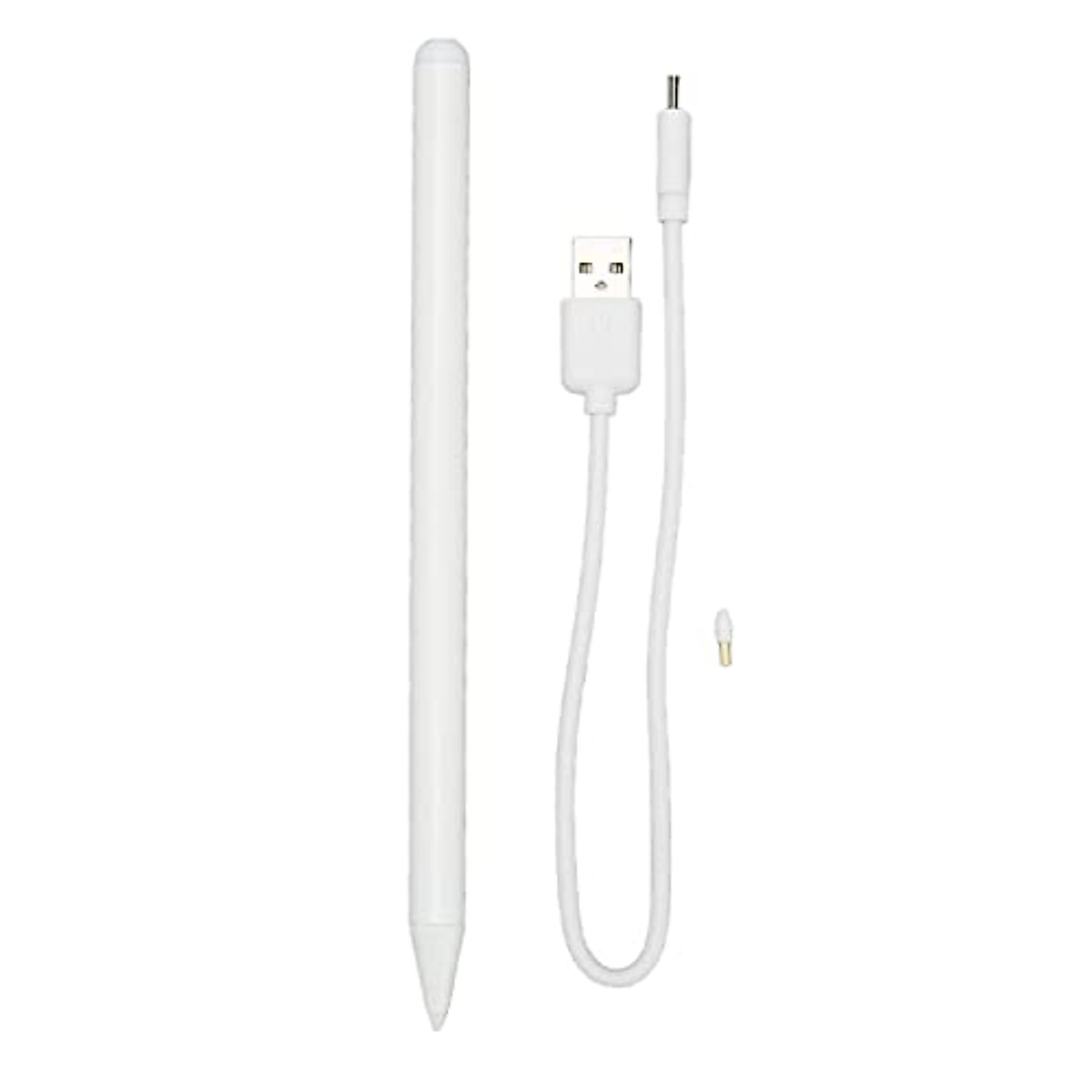 Naroote Touch Screen Pen, Tablet Stylus High Accuracy Palm Rejection with LED Indicator for Drawing for Kids (White)
