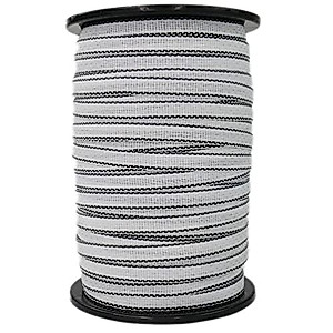 SGT Knots High Visibility Electric Fence Poly Tape - Electric Twisted Poly Pro - Long Lasting 5 Stainless Steel Conductors (1/2" x 656ft, 1 Spool - White)