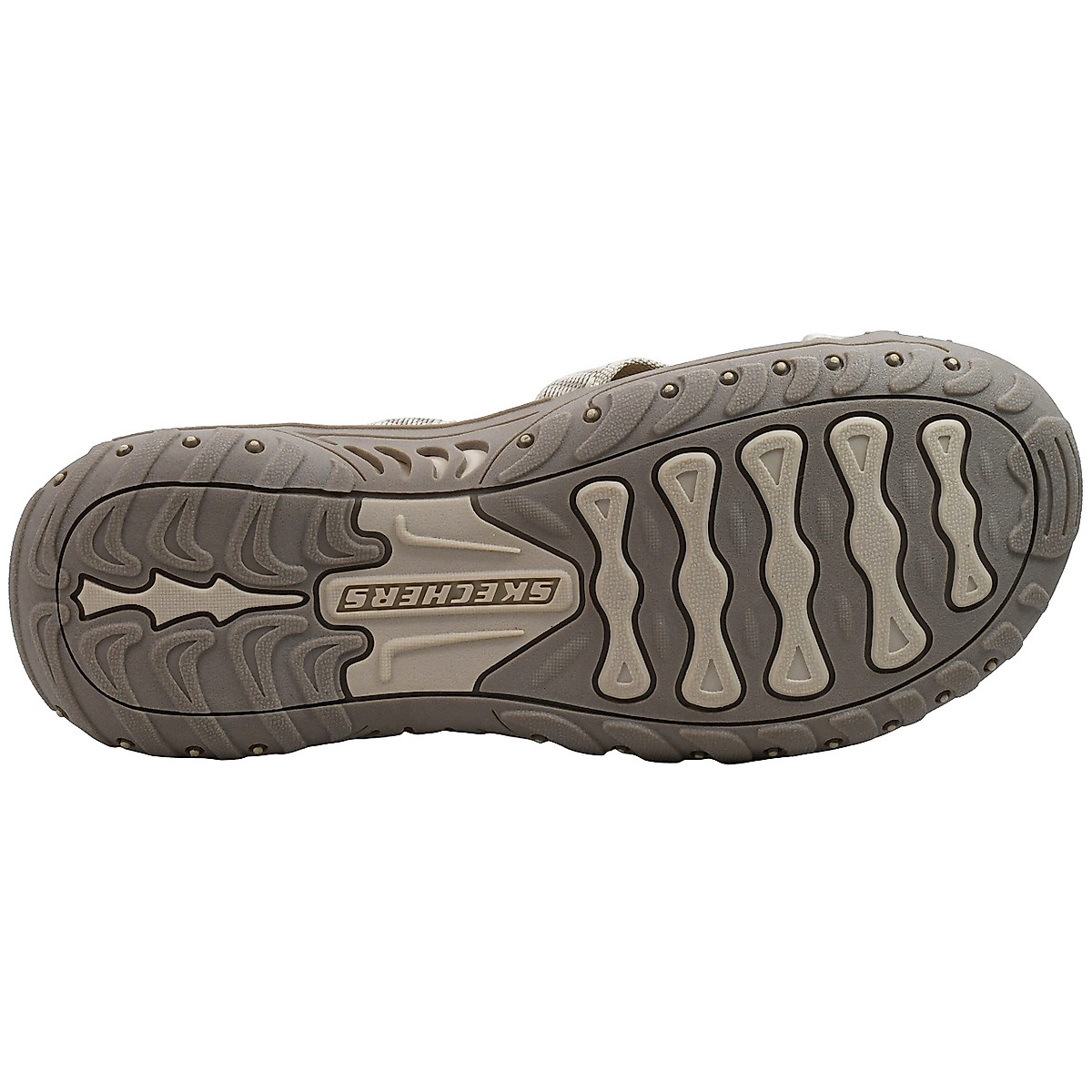 Skechers Women's Reggae-Rasta Flip-slop Sandals Flop, Light Tan, 11 M US