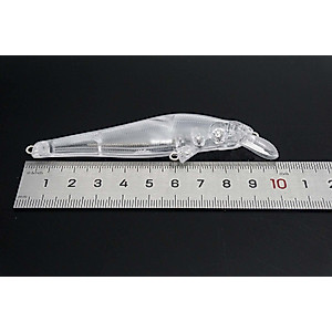 10PCS Unpainted topwater Minnow Fishing Lure 10.1cm 9g Crankbait Artificial Hard Bait Carp Pike Bass Wobblers Deep Diving Fishing jerkbait 8201 Free Eye