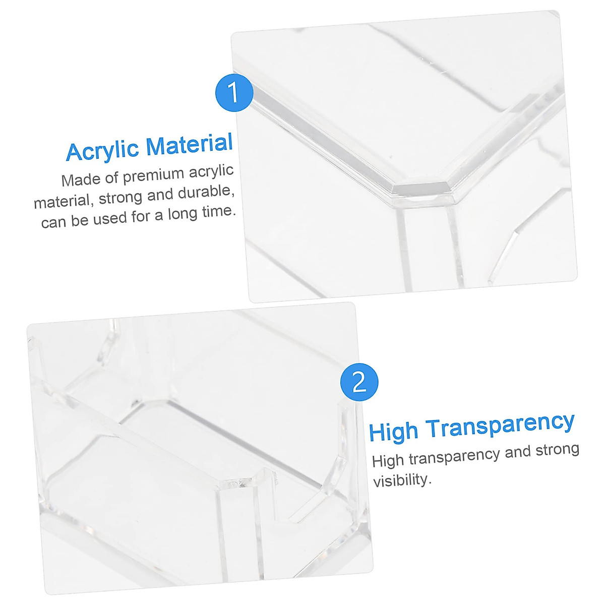 DOITOOL 2pcs Tea Bag Box Acrylic Sundries Containers Coffee Bag Box Acrylic Storage Box Storage Organizer Box Tea Containers Clear Candy Bags Square Coffee Bag Box Acrylic Containers Food