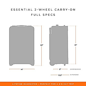 Briggs & Riley Uprights, Black, 22-inch Baseline Essential Carry-On