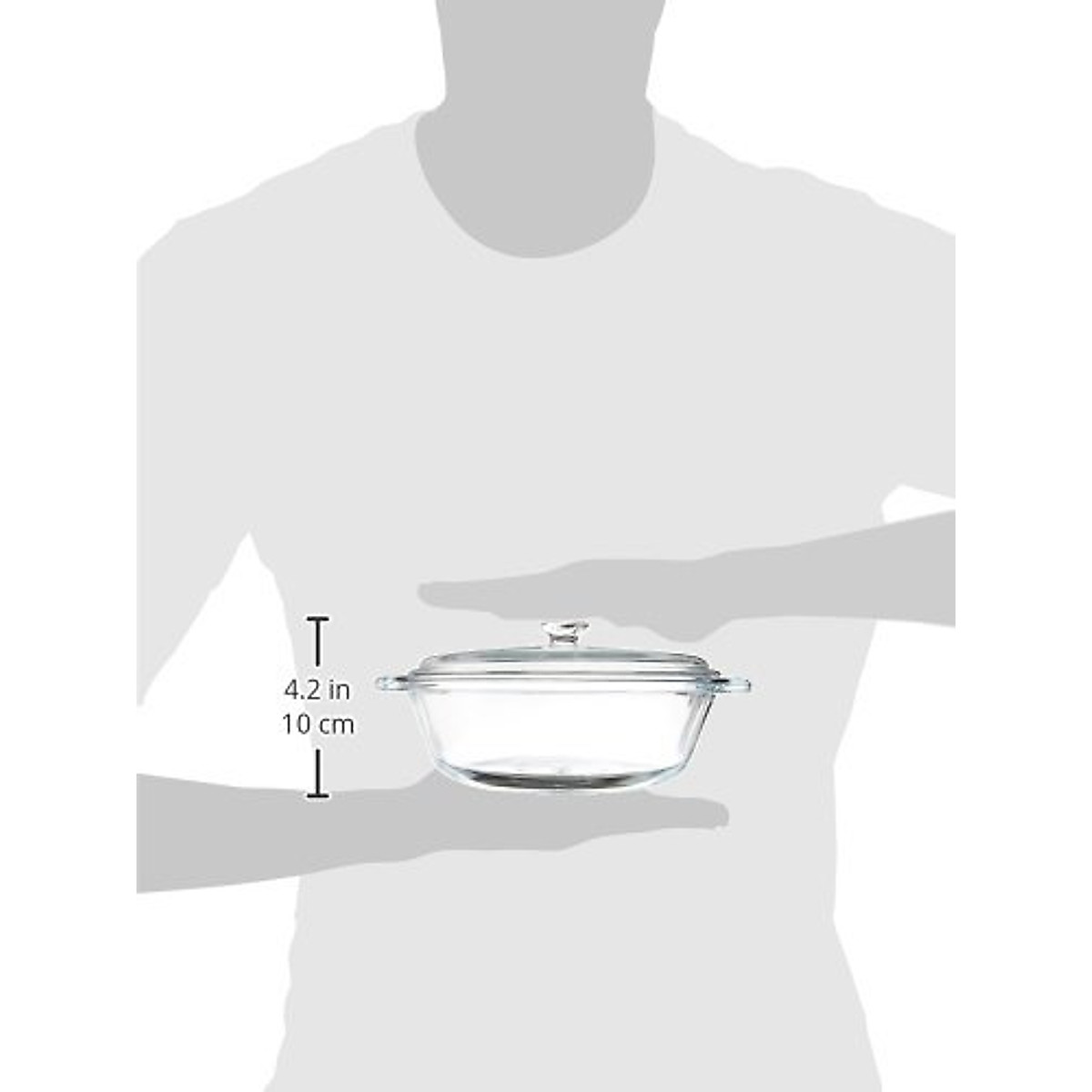 Anchor Hocking 2 Quart Round Glass Casserole Baking Dish, Medium