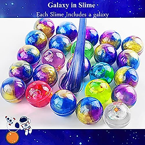 Galaxy Slime 36 Pack, Ball Putty Slime Party Favors for Kids Girls & Boys, Adults, Non Sticky, Stress & Anxiety Relief, Wet, Super Soft Sludge Toy