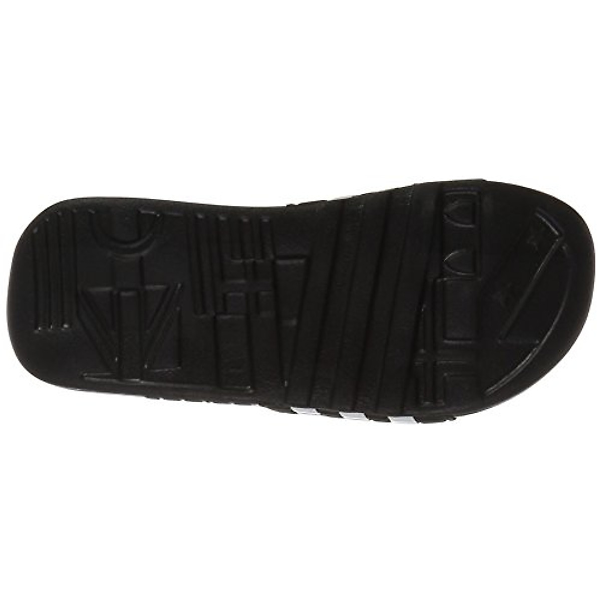 adidas Men's Adissage Slides Sandal, Black/White/Black, 12