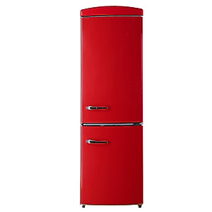 Conserv 24in RETRO BOTTOM MOUNT 11cf Refrigerator Fast Freeze 110V in Red