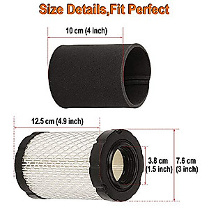 HIFROM MIU14395 Air Filter Pre Filter Compatible with John Deere L105 L107 L108 LA135 LA145 D100 D110 D130 D140 D160 D170 D105 D120 MIU1303 GY21435 MIU13963 Lawn Mower Air Cleaner (Pack of 1)