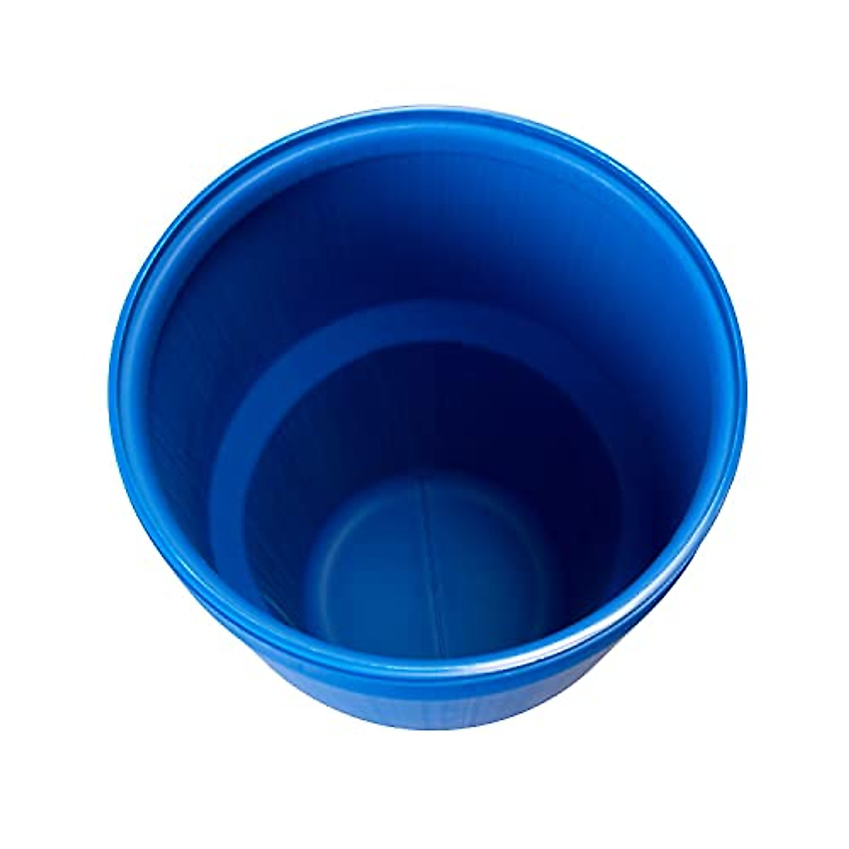 Eagle 14 Gallon High Density Polyethylene Lab Pack Barrel Drum with Metal Lever-lock Lid, 26.5" Height, 15" Diameter, Blue, 1610MB