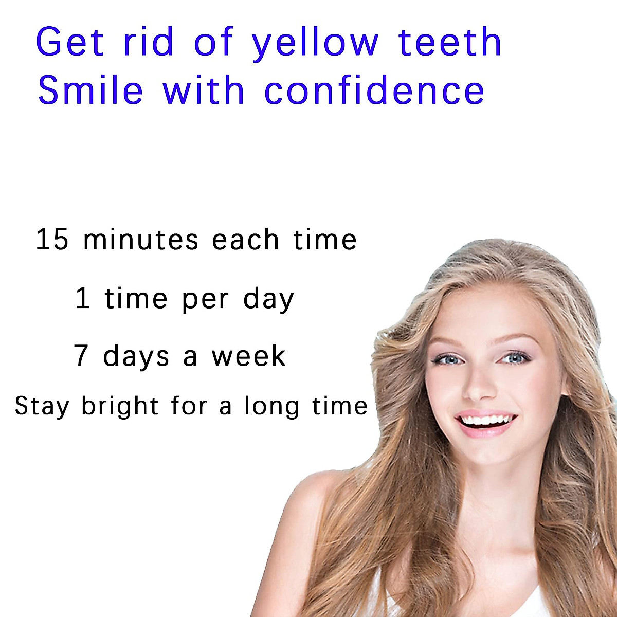 Teeth whitening kit, (4) 35% Hydrogen Carbamide Peroxide, (1) 16X LED Blue Light Accelerator Tray Teeth Whitener for Sensitive Teeth, Gums, Braces Care (Black)