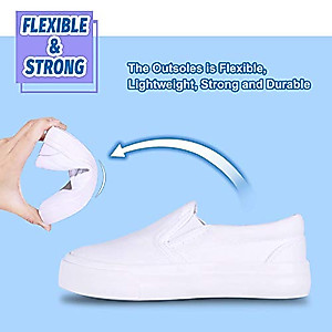 Kids Shoes Toddlers Canvas Sneakers Slip-on Comfortable Light Weight Skin-Friendly Causal Running Tennis Shoes for Boys Girls(Toddle/Little Kids/Big Kids)