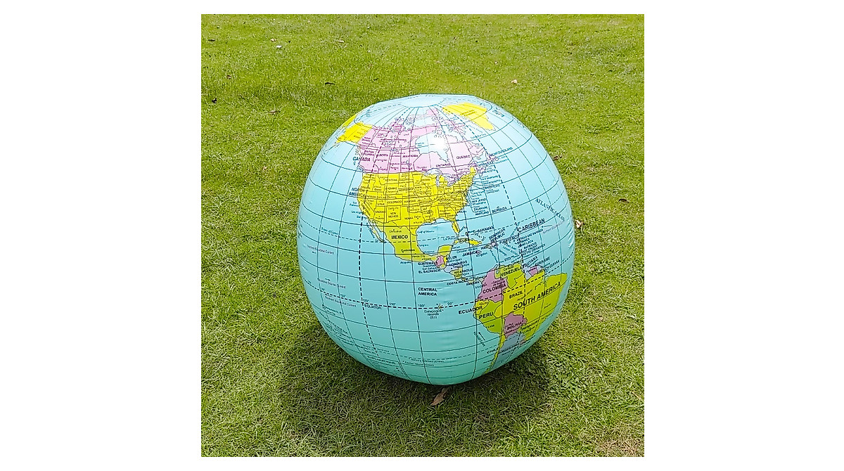 Keesoon 36-Inch Inflatable Globe – Educational World Map for Kids ...