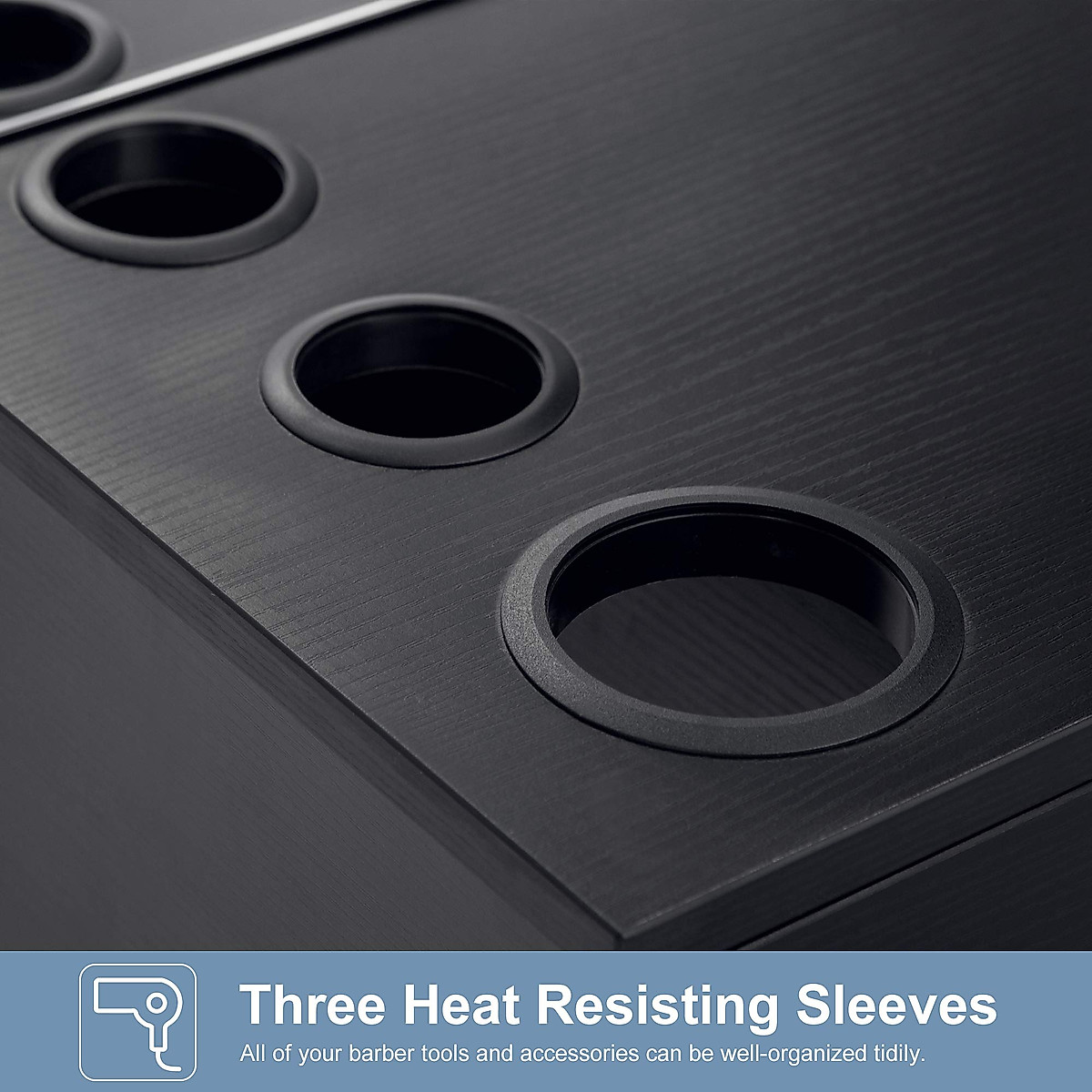 BarberPub Wall Mount Salon Station Hair Styling with Mirror Beauty Salon Spa Equipment Set 3026 (Right Shelf)…