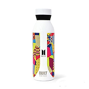 BUILT BTS Stainless Steel Leak Proof Thermos Water Bottle, All Members, 18 Ounce