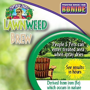 Bonide Captain Jack's Lawnweed Brew, 128 oz Ready-to-Use Spray with Power Wand, Fast-Acting Formula Controls Weeds, Moss, Algae, Lichens & Disease