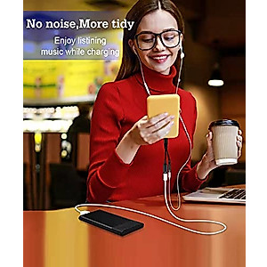 Vcddom Upgraded 2 in 1 USB C to 3.5mm Headphones Adapter with PD Fast Charging Compatible for Pixel 5 4 3 2 XL, Galaxy S22 S22+ S21 S21+ S20 Note20, iPad Pro 2018 and More