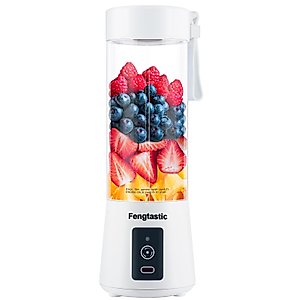 Portable Blender for Shakes and Smoothies, 13.5 Oz Personal Blender USB Rechargeable Small Smoothie Blender (White)