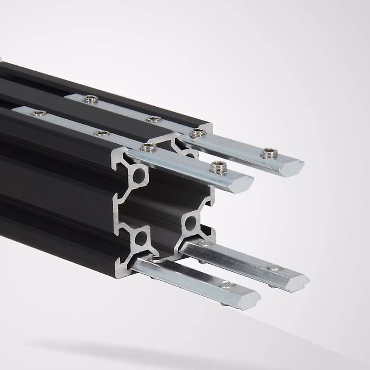 Yeebyee Straight Line Connector 3.9"Joint Bracket with Screw for 0.24" Slot 2020 Series Aluminum Extrusion Profile, 10pcs/Pack (Silver-Straight Bracket-20Series)