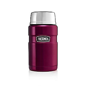 THERMOS Food Flask, Stainless Steel, Raspberry, 710ml