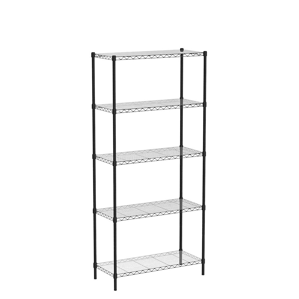 EZPEAKS 2-Pack 5-Shelf Shelving Unit with 5-Shelf Liners, Adjustable, Steel Wire Shelves, 150lbs Loading Capacity Per Shelf, Shelving Units and Storage for Kitchen and Garage (30W x 14D x 60H)