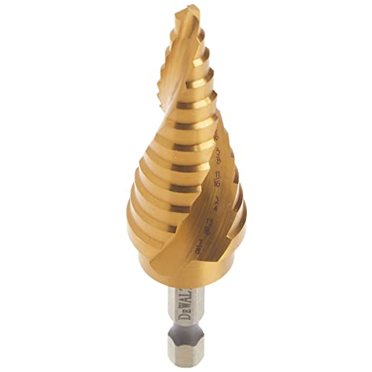 DEWALT Step Drill Bit, Impact Ready, 3/16-Inch-7/8-Inch (DWA1786IR)