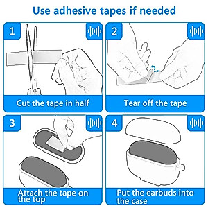 Geekria TPU Case Cover Compatible with Sony WF-C500 True Wireless Earbuds, Earphones Skin Cover, Protective Carrying Case with Keychain Hook, Charging Port Accessible (Clear)