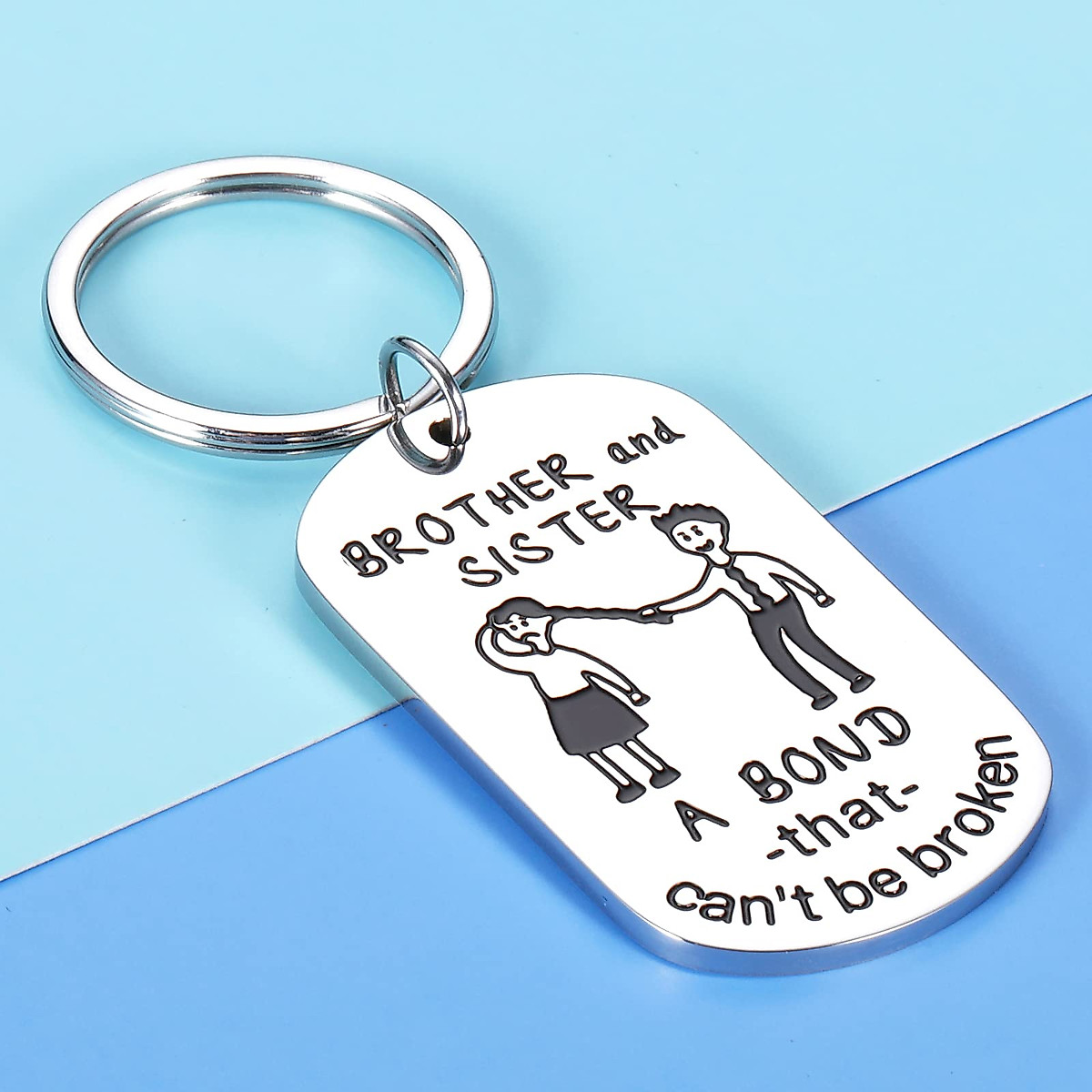 Funny Sister And Brother Keychain Birthday Gift for Sister From Brother Graduation Gift for Brother In Law Gifts From Sister In Law for Little Sister From Big Brother To Little Brother From Big Sister