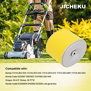 JICHEKU 17210-ZE3-505 Air Filter Compatible with Honda GX340 GX390 11HP 13HP GX240 8 HP and GX270 9 HP Engines Lawn Mower Replaces 17210-ZE3-010 17218-ZE3-505 17210-ZE3-000 (2Packs)