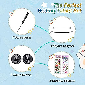2 Pack LCD Writing Tablet, Electronic Drawing Writing Board, Erasable Drawing Doodle Board, Doodle Pad Toys for Kids Adults Learning & Education, 8.5IN(Blue+Pink)