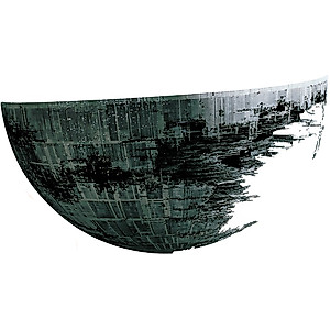 14 Inch Death Star Imperial Galatic Empire Sith Emperor Dark Side Deathstar Classic Episode IV Removable Wall Decal Sticker Art Home Decor Kids Room-14 1/4 Inches Wide by 14 1/4 Inches Tall