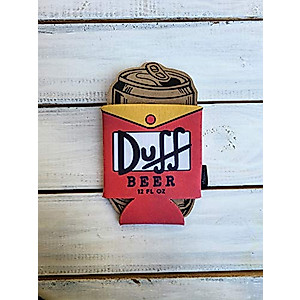 Funny Duff Beer Homer Simpson Hilarious Can Cooler Coozie Fathers Day Gift Gifts for Dads Moms Brother Sister Uncle Football Party Favor Game Night Beverage Insulator Beer Coozie Great Gift DUFKOOZ