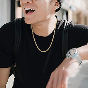 Verona Jewelers 10K Gold Unisex 2.2mm Italian Cuban Curb Link Chain Necklace- 10K Necklaces, 10 Karat Gold Chain, 16" 18" 20" 24" 30" (30.00, 2.2MM)