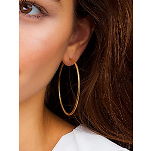 HAIAISO 6 Pairs Clip On Hoop Earrings for Women Fake Spring Hoop Earrings Set for Non-Pierced Ears Jewelry 6 Sizes(Gold)