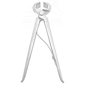 Equine Care 10 Inches Pre Loaded Spring Farrier Hoof Nippers for Precision Hoof Trimming and Maintenance.